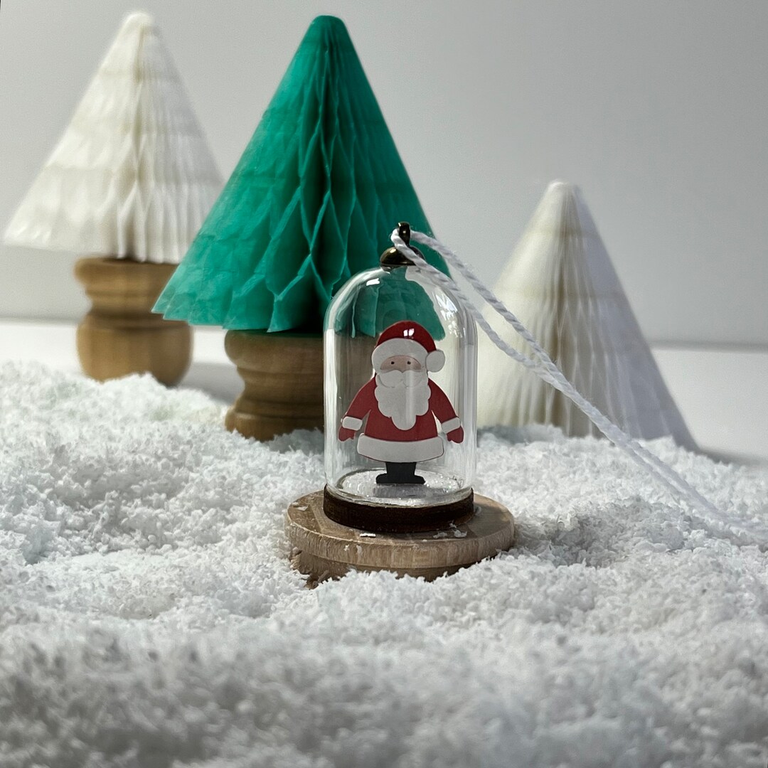 Miniature Santa Dome Decoration - Etsy