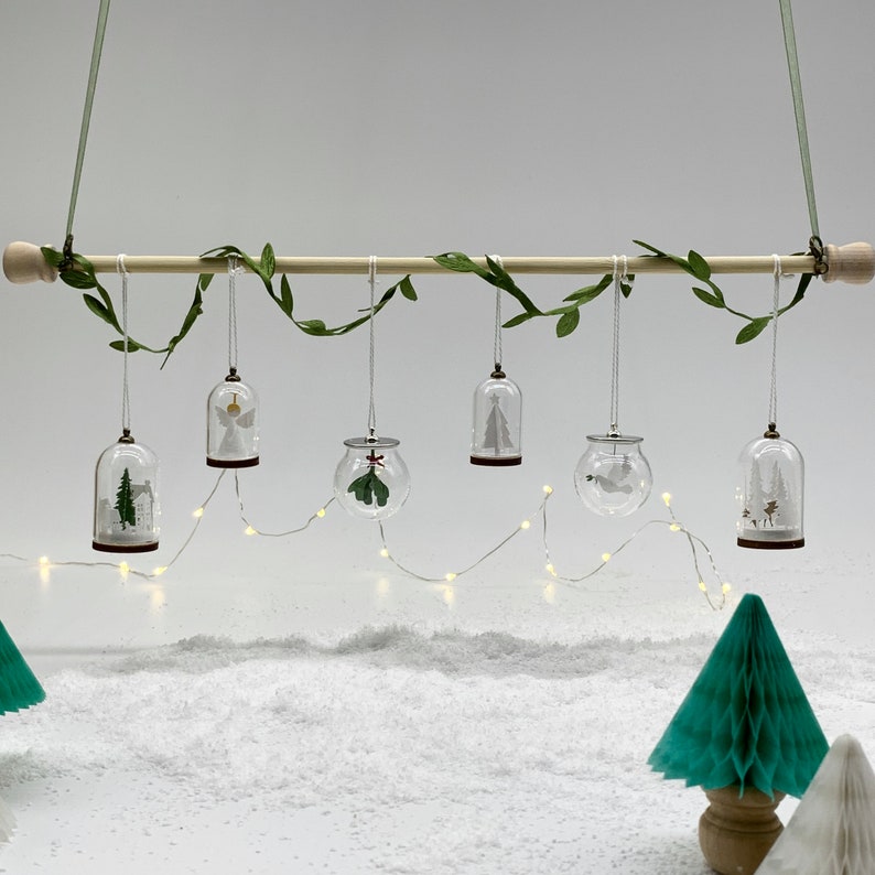 Miniature Mistletoe Glass Globe Hanging Decoration - Etsy UK