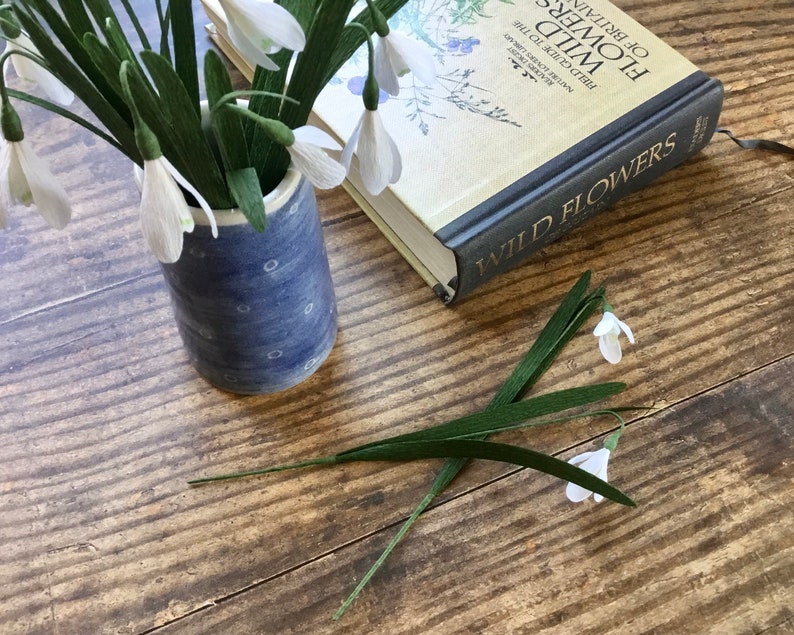 Crepe Paper Snowdrop Galanthus Flower | Etsy