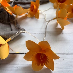 Paper Daffodil Flower LED Fairy String Lights - Etsy UK