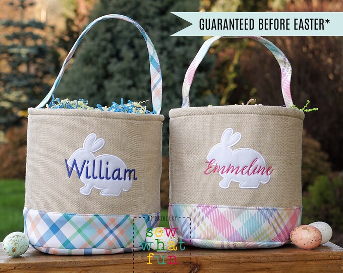Easter Basket Personalized Easter Basket Monogram Easter - Etsy