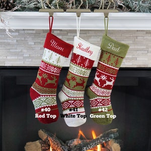 Christmas Stockings Knit Holiday Décor Stocking Christmas Décor ...