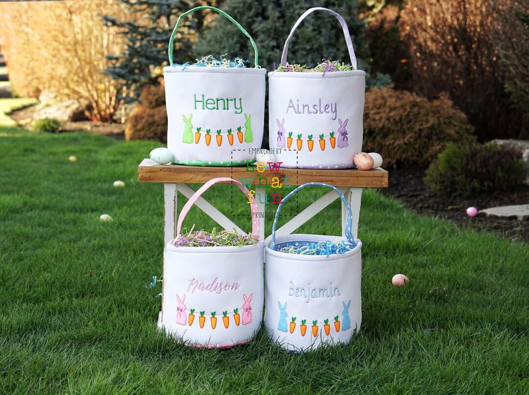 Easter Basket Personalized Easter Basket Monogram Easter - Etsy