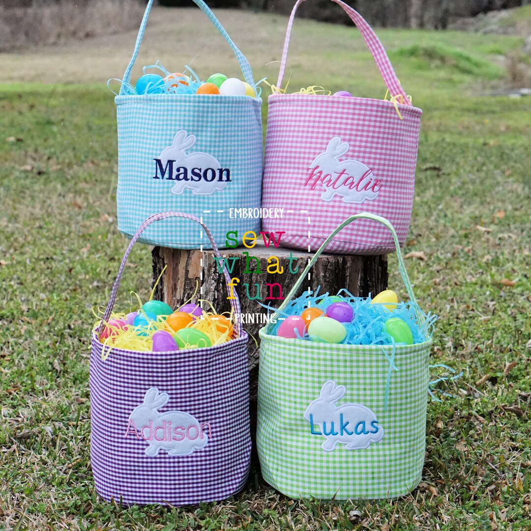 Easter Basket Personalized Easter Basket Monogram Easter - Etsy