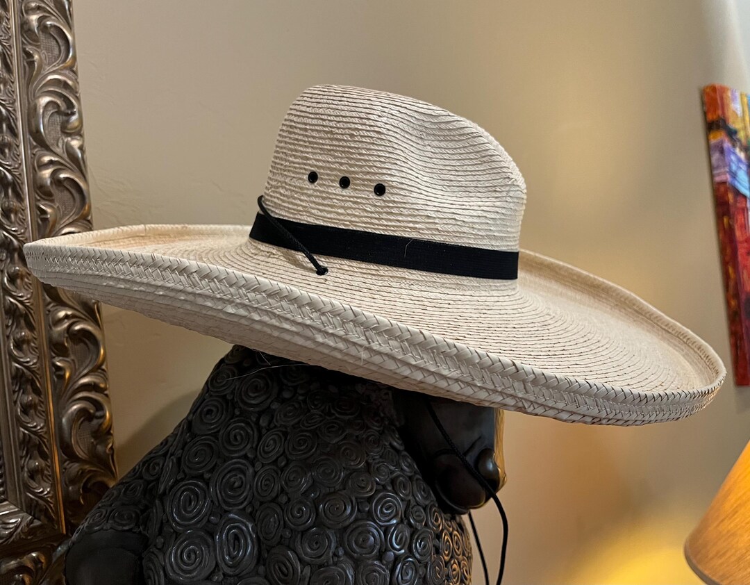 6” Brim Low Crown Gus Western Palm Hat - Etsy