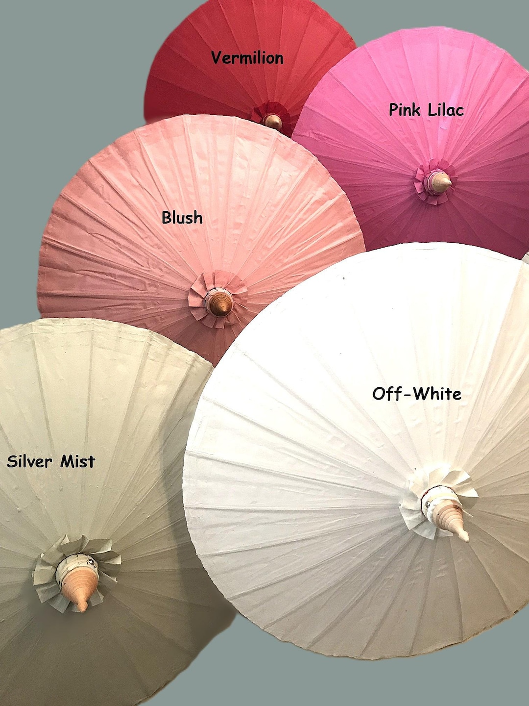 28" Waterproof Cotton Canvas Parasols With Bamboo Frame - Personal ...