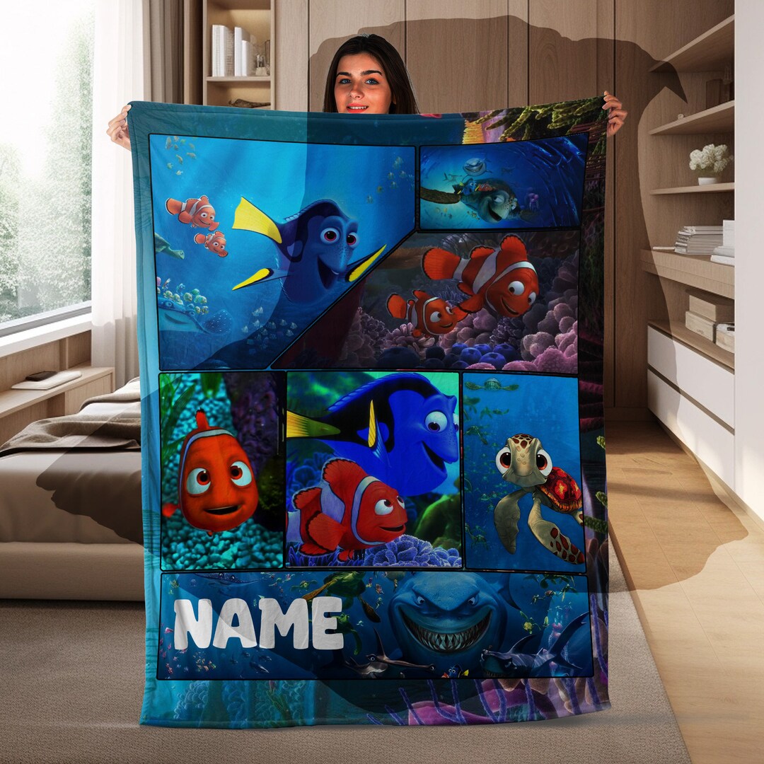 Personalized Disney Finding Nemo Blanket,custom Name Finding Dory Baby ...