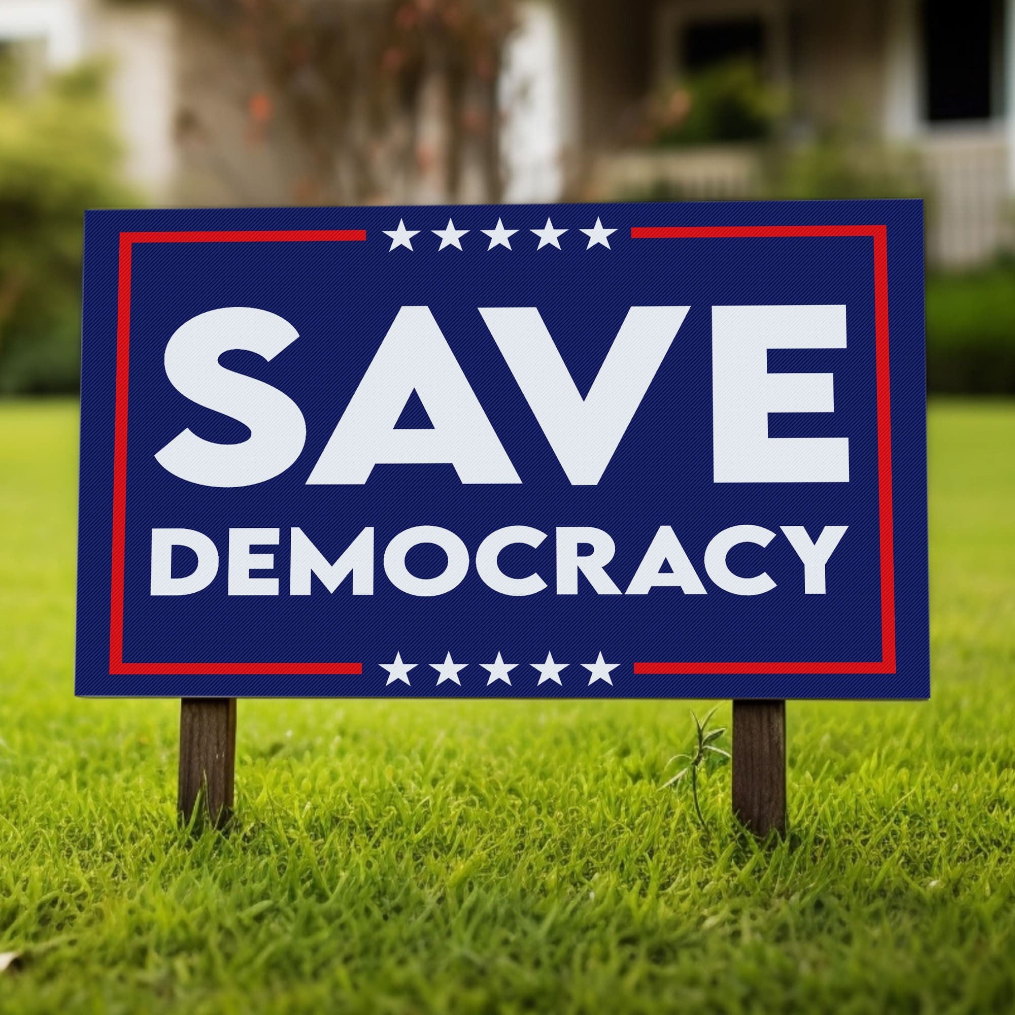 Save Democracy Yard Sign, Vote Democrat Sign, Save Democracy Vote Blue ...