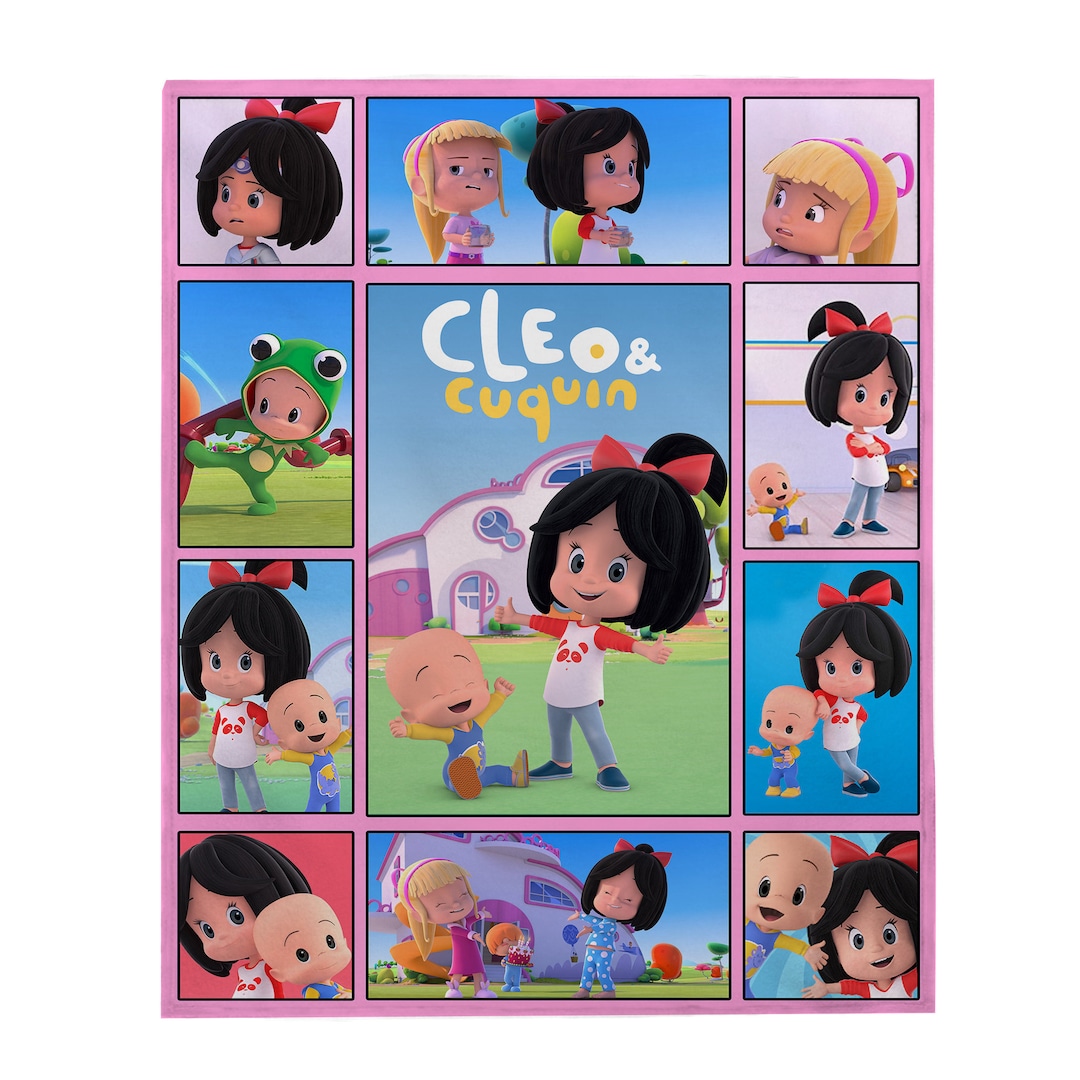 Cleo and Cuquin Girls Blanket, Cleo and Cuquin Velveteen Plush Blanket, Cartoon Birthday Party ...
