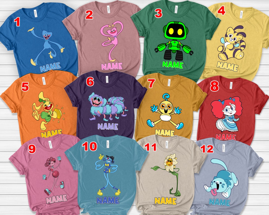 Huggy Wuggy Shirt Poppy Playtime Shirt Game Poppy Playtime Tee Kissy ...