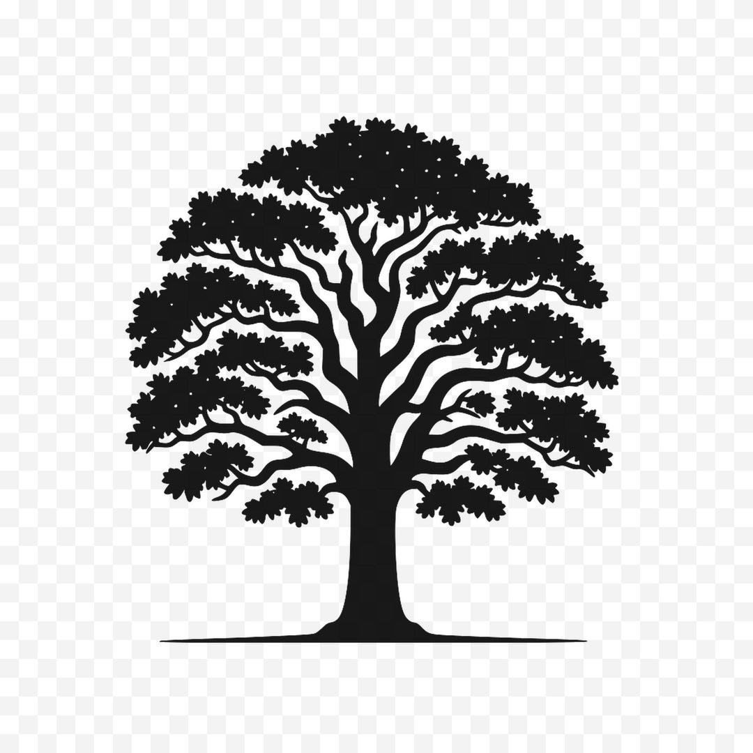 Oak Tree SVG Clipart - Nature Theme, Black Silhouette, Cricut File ...