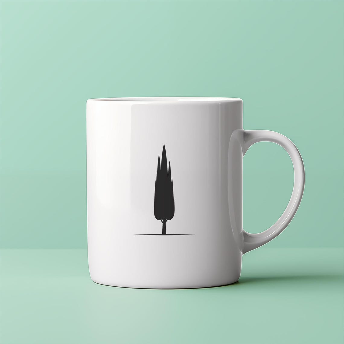 Cypress Tree SVG Nature Clipart, Black Silhouette, Cricut File, Vector ...