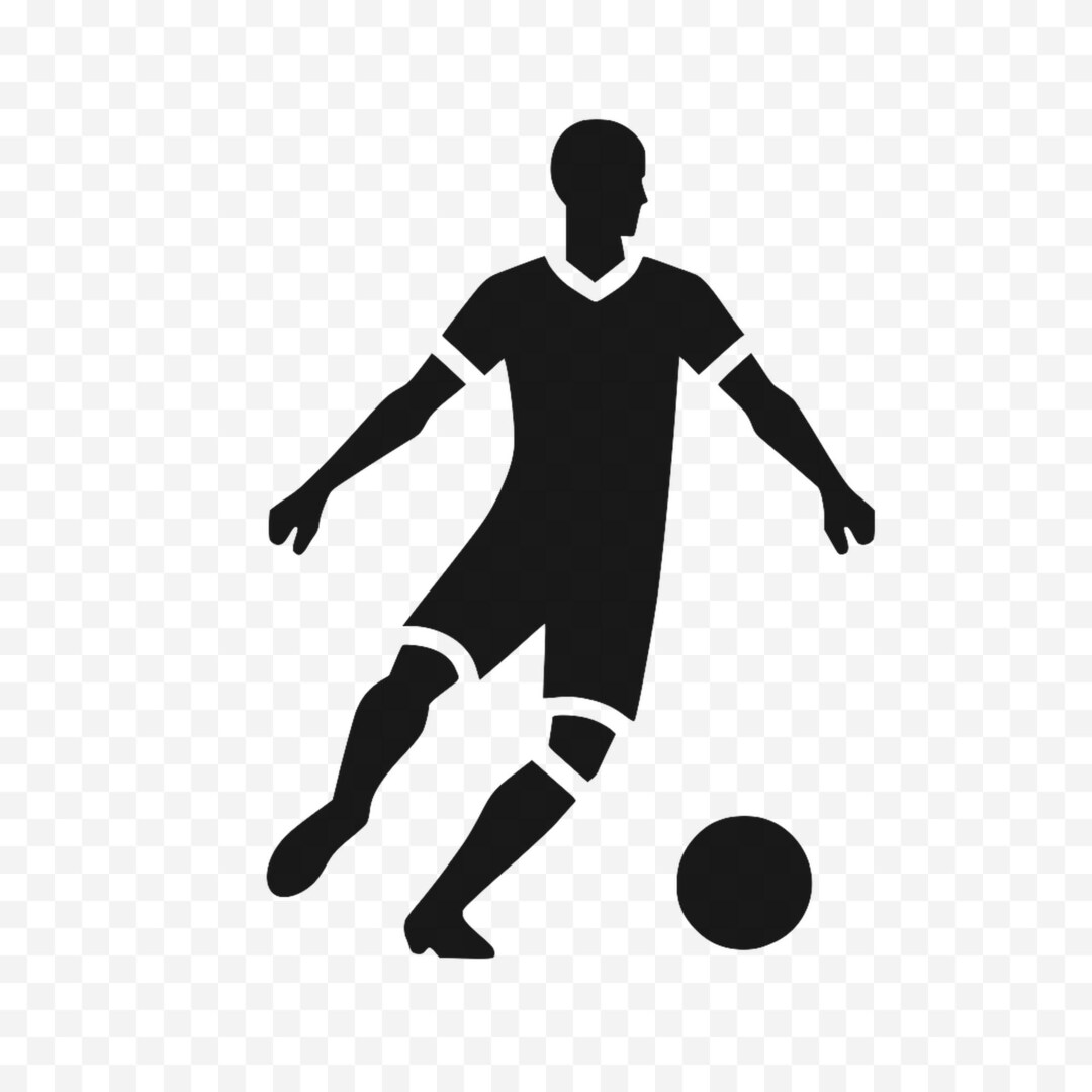 Soccer SVG Sports Clipart, Black Silhouette, Cricut File, Vector ...