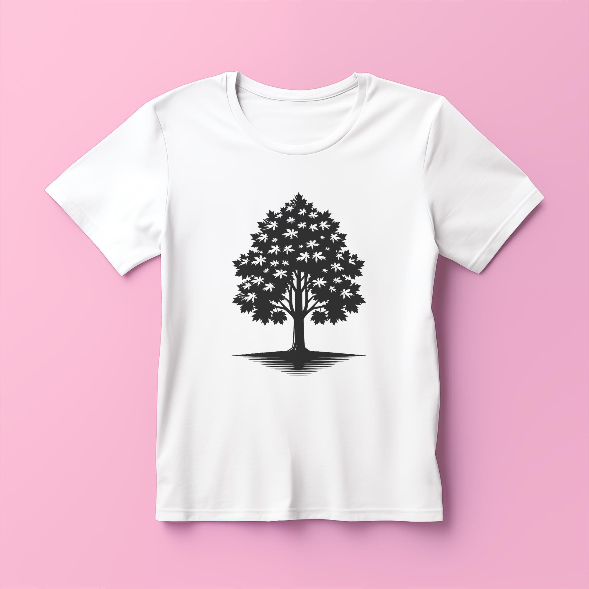 Maple Tree SVG - Nature Clipart, Black Silhouette, Cricut File, Vector ...