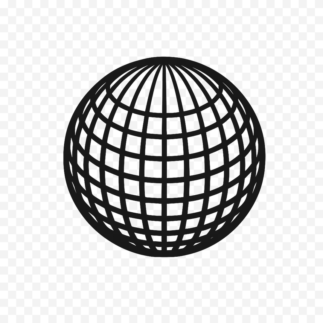 Sphere SVG Geometric Clipart, Black Silhouette, Cricut File, Vector ...