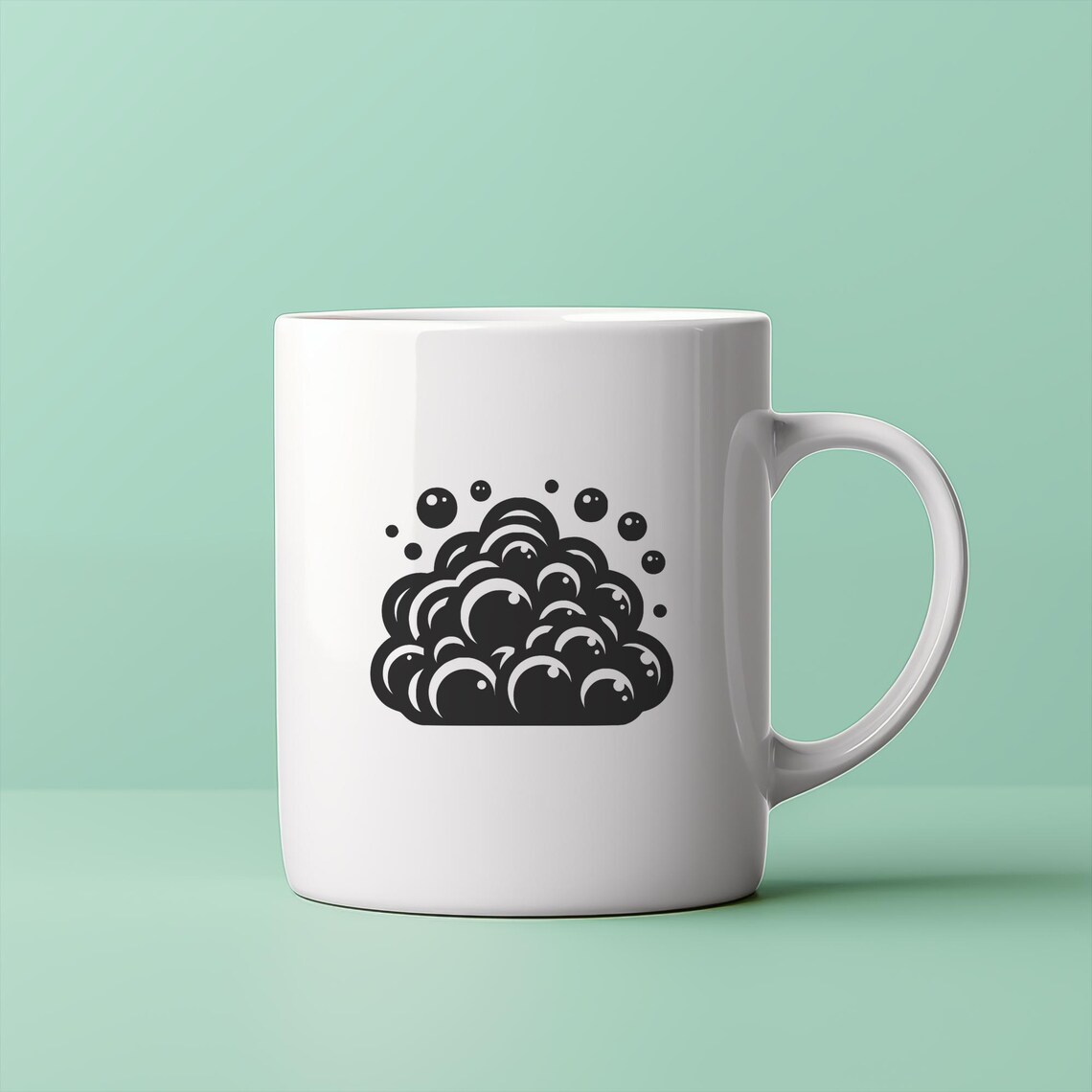 Soap Suds SVG Cleaning Clipart, Black Silhouette, Cricut File, Vector ...