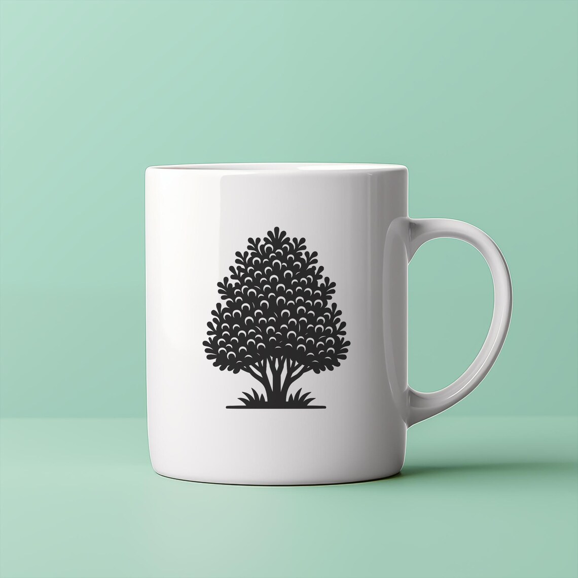 Bush SVG Clipart - Nature Theme, Black Silhouette, Cricut File, Vector ...