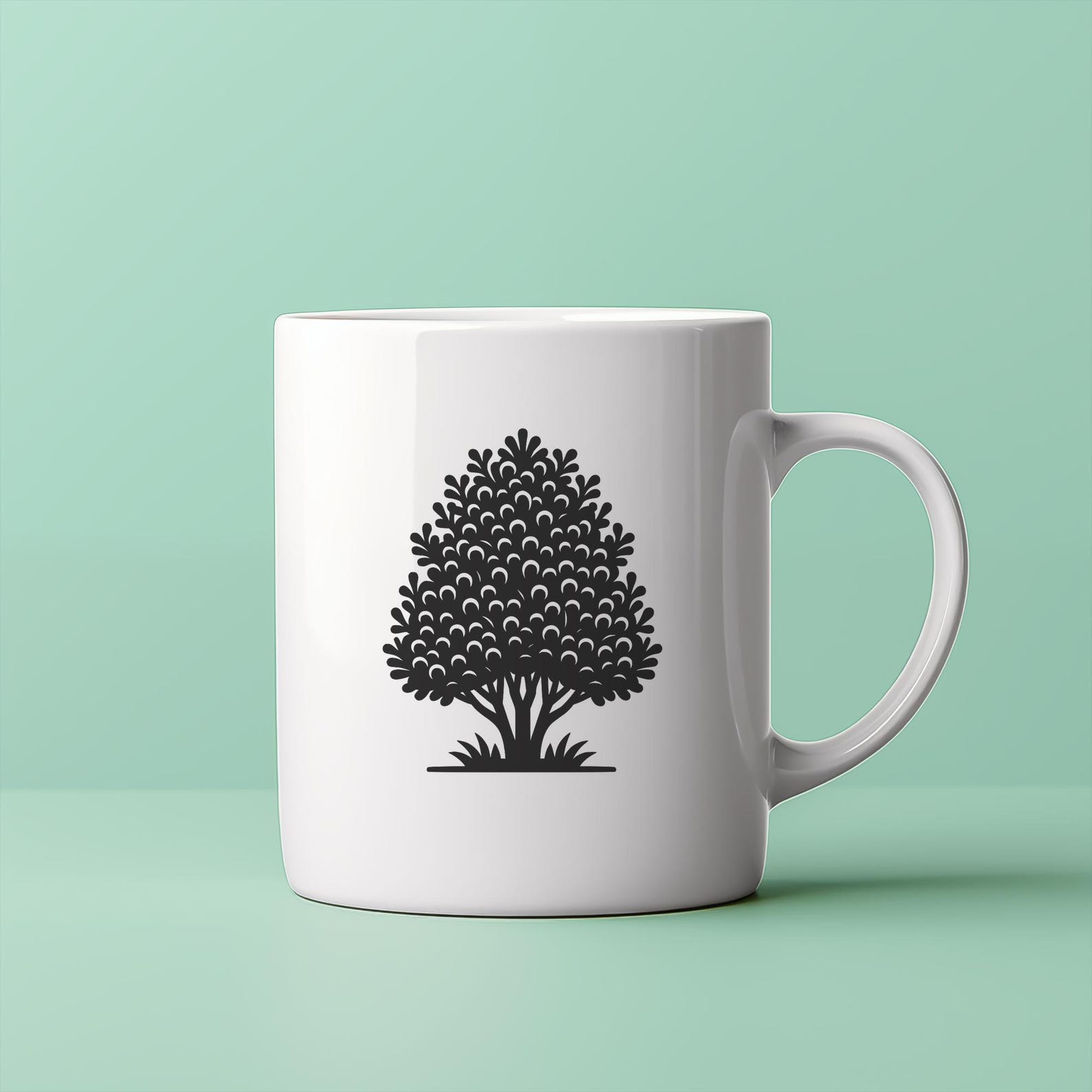 Bush SVG Clipart Nature Theme, Black Silhouette, Cricut File, Vector ...