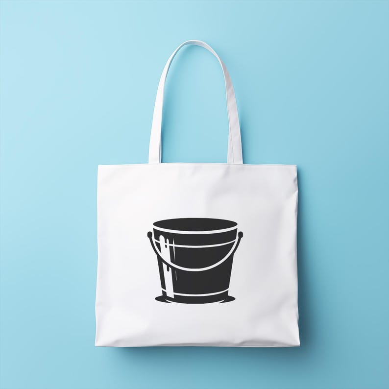 Bucket SVG Tool Clipart, Black Silhouette, Cricut File, Vector ...