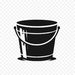 Bucket SVG - Tool Clipart, Black Silhouette, Cricut File, Vector ...