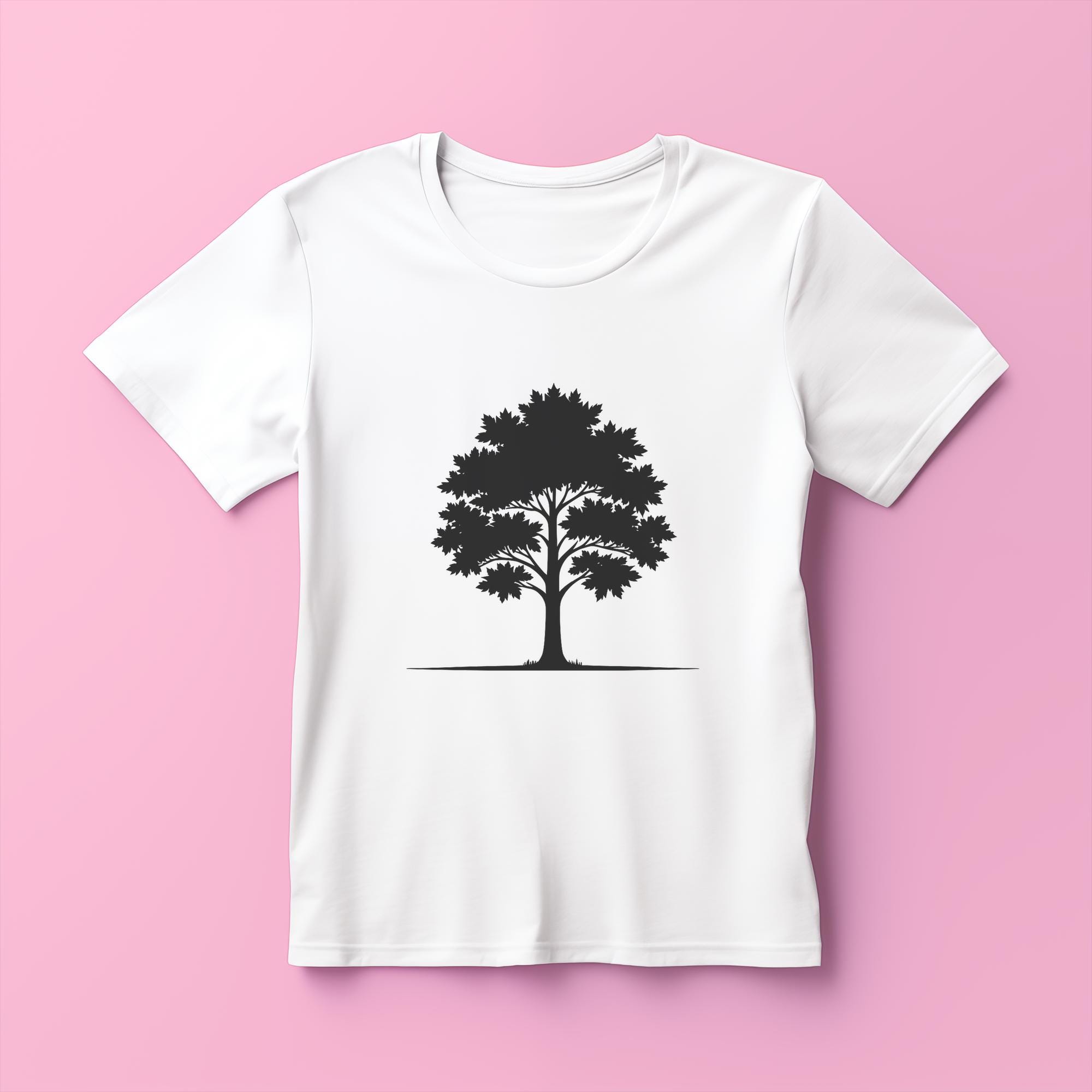 Maple Tree SVG Clipart - Nature Theme, Black Silhouette, Cricut File ...