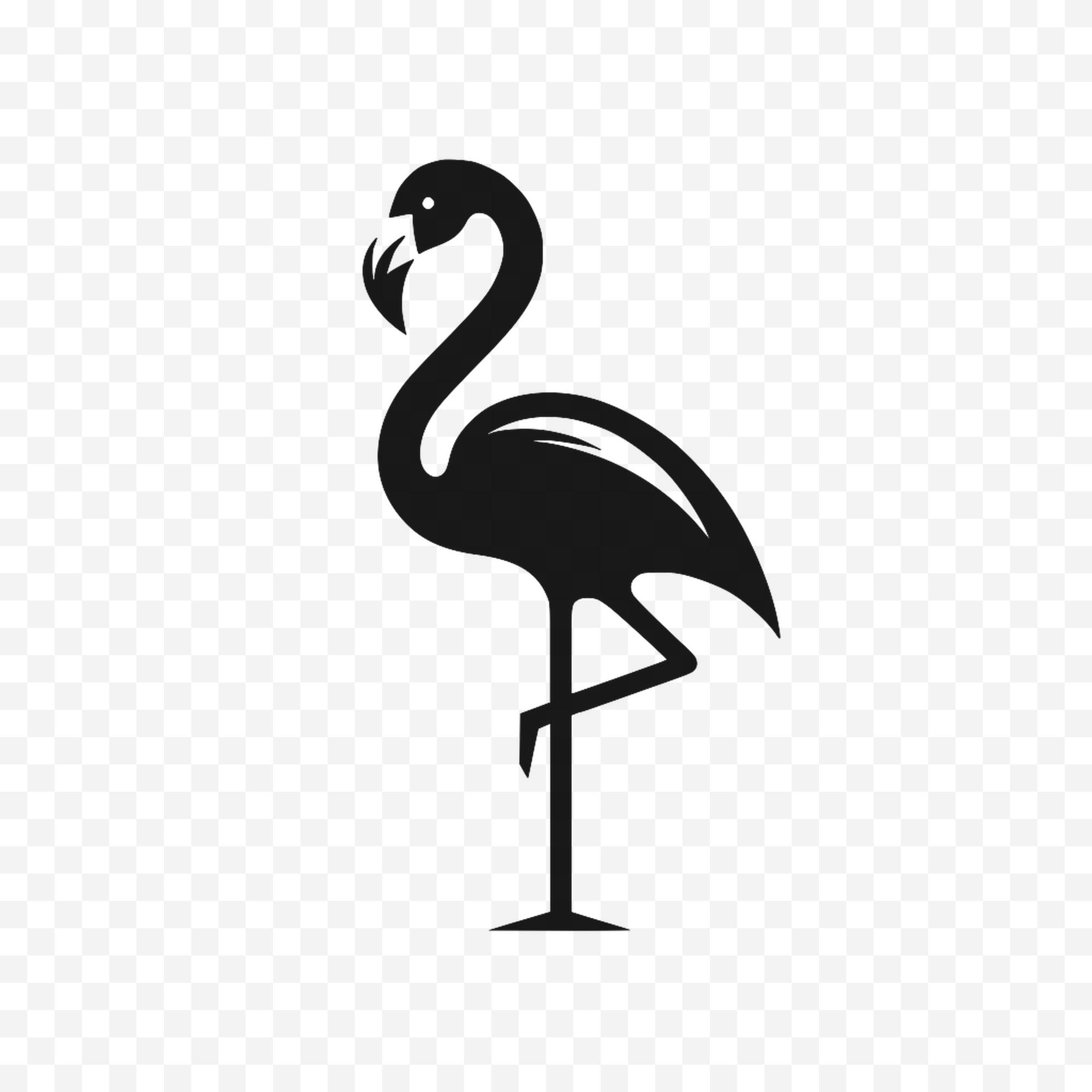 Flamingo SVG Tropical Clipart, Black Silhouette, Cricut File, Vector ...