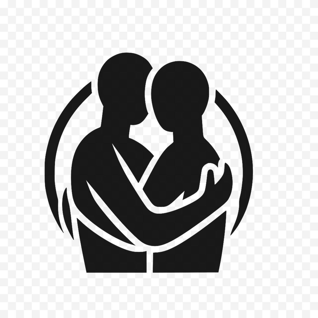 Hug SVG Affection Clipart, Black Silhouette, Cricut File, Vector ...