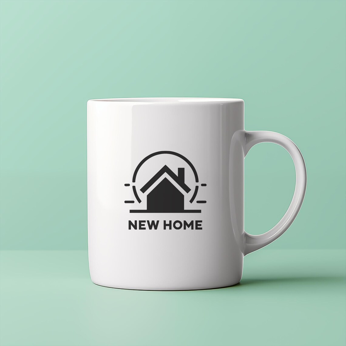 New Home Sign SVG - Housewarming Clipart, Black Silhouette, Cricut File ...