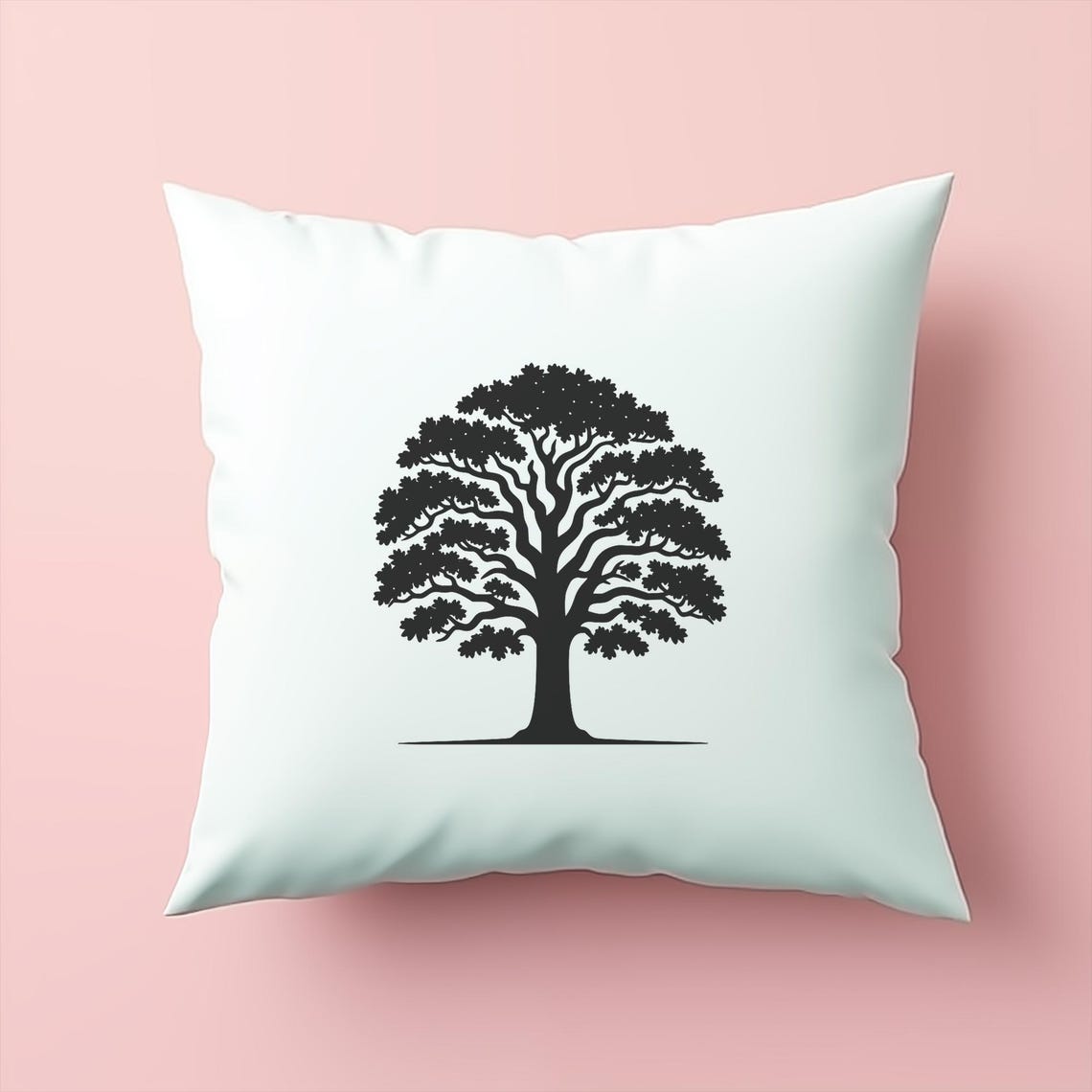 Oak Tree SVG Clipart - Nature Theme, Black Silhouette, Cricut File ...