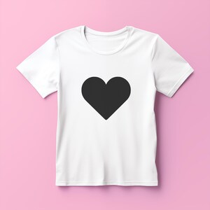 Heart SVG Love Clipart, Black Silhouette, Cricut File, Vector ...