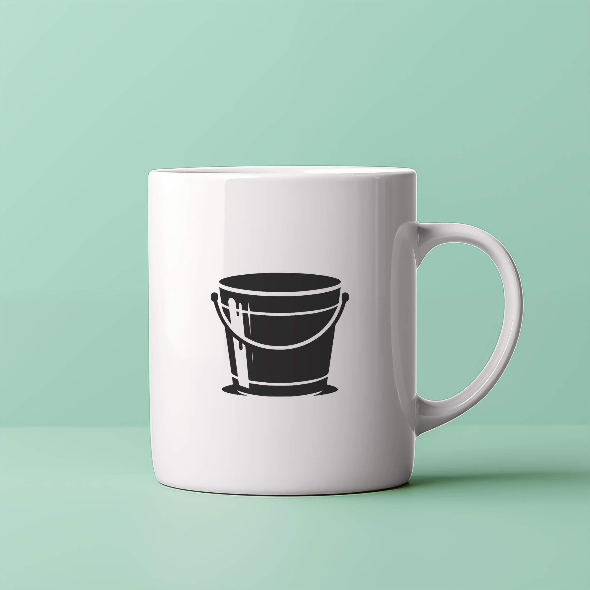 Bucket SVG Tool Clipart, Black Silhouette, Cricut File, Vector ...