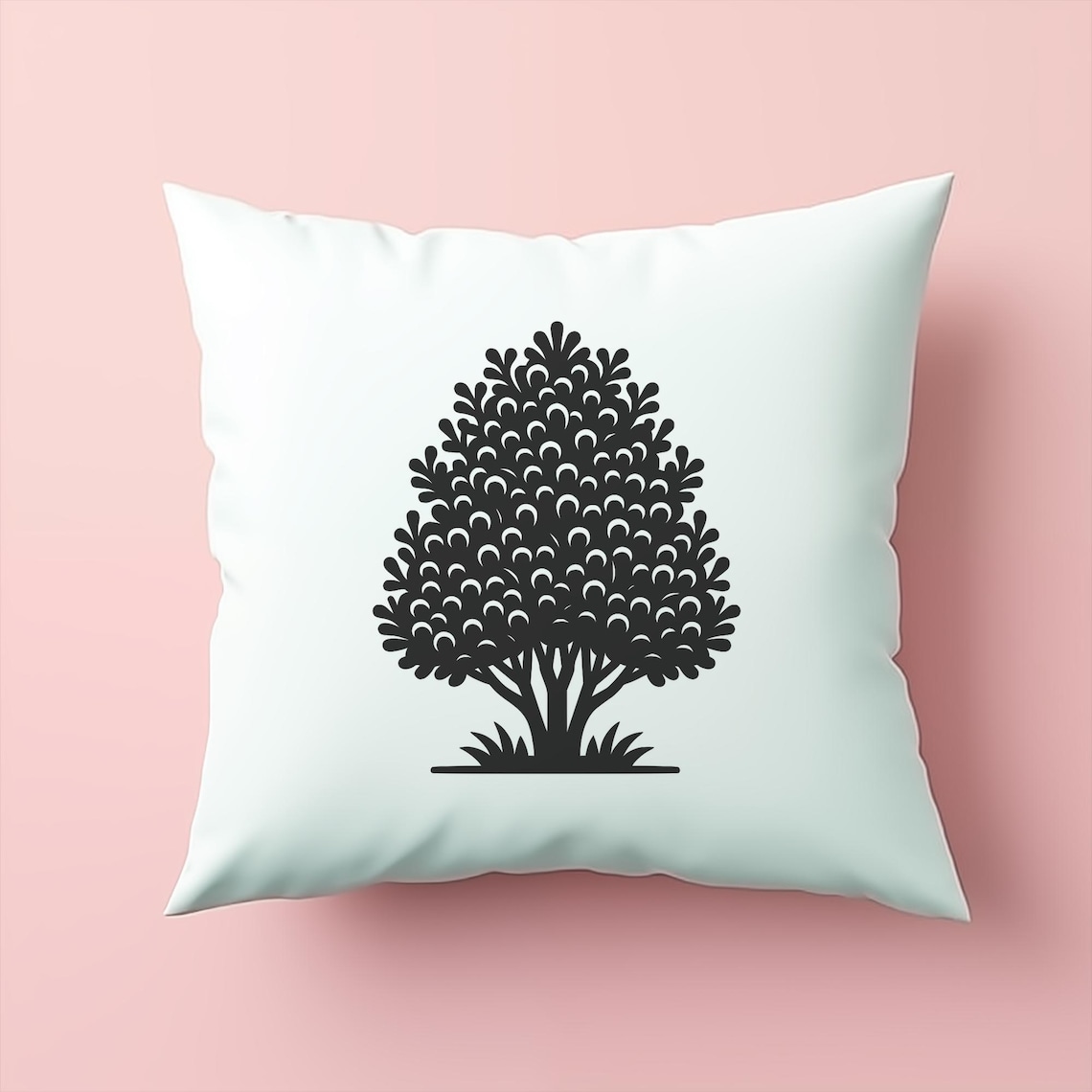 Bush SVG Clipart - Nature Theme, Black Silhouette, Cricut File, Vector ...