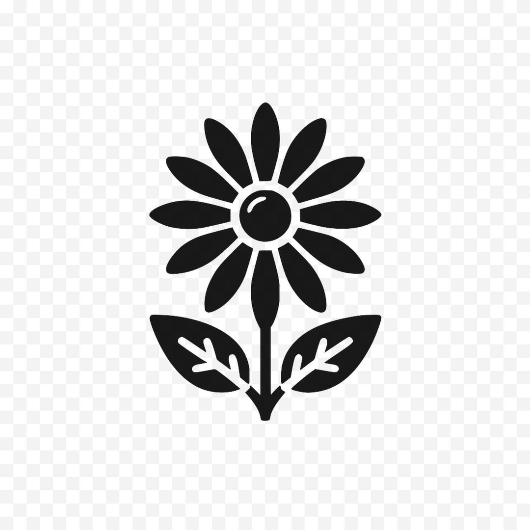 Black-eyed Susan Flower SVG Floral Clipart, Black Silhouette, Cricut ...