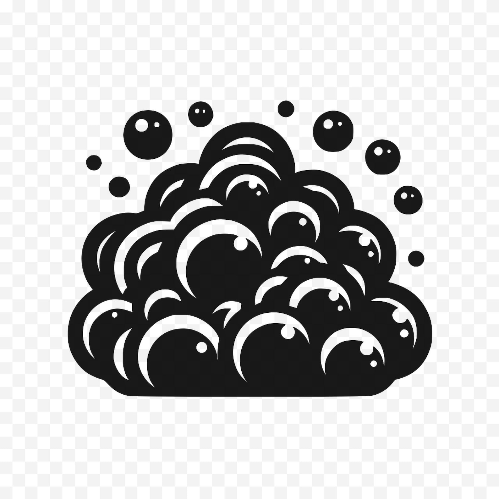 Soap Suds SVG Cleaning Clipart, Black Silhouette, Cricut File, Vector ...