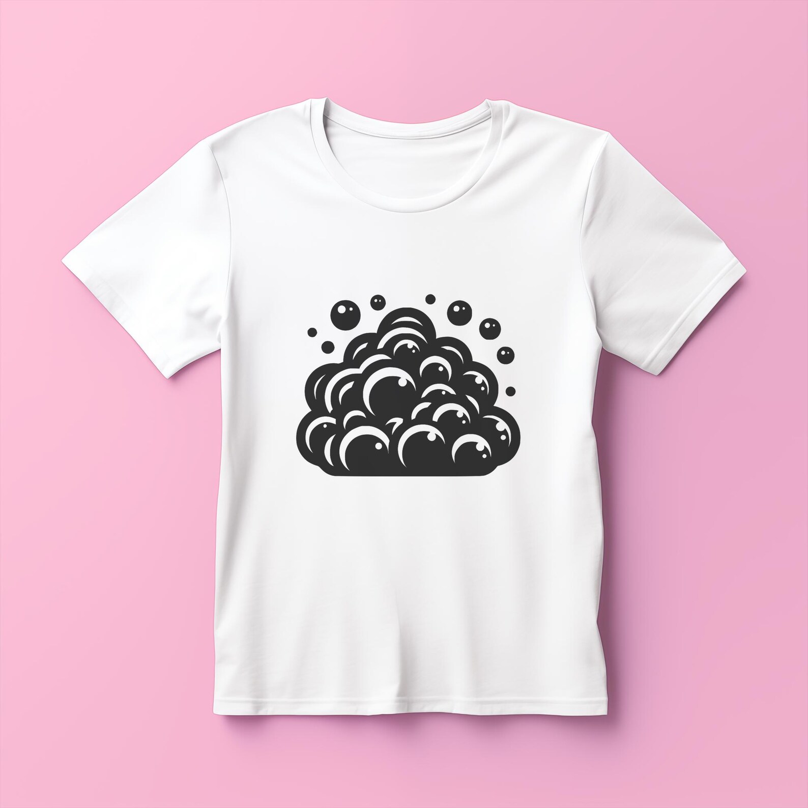 Soap Suds SVG Cleaning Clipart, Black Silhouette, Cricut File, Vector ...