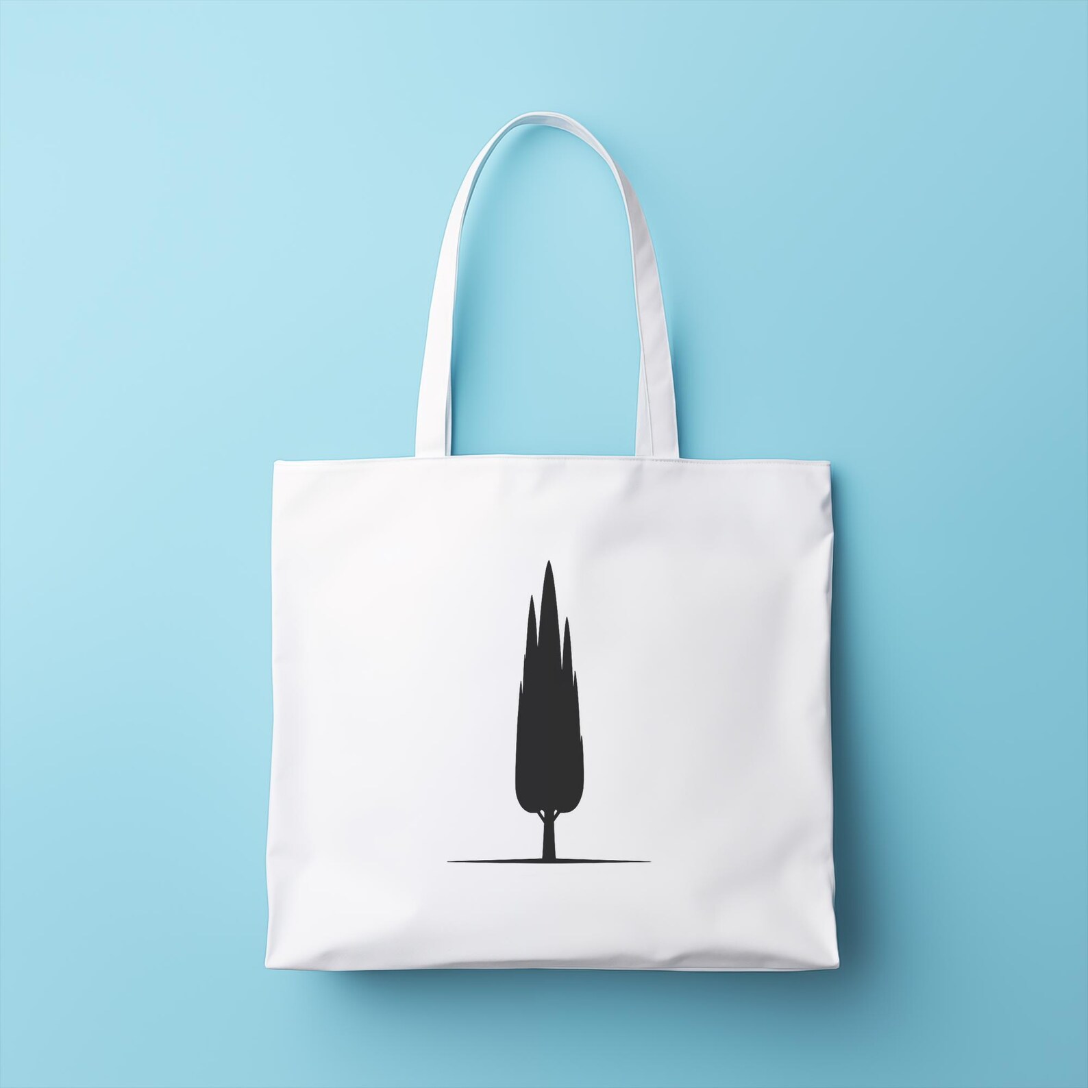 Cypress Tree SVG Nature Clipart, Black Silhouette, Cricut File, Vector ...