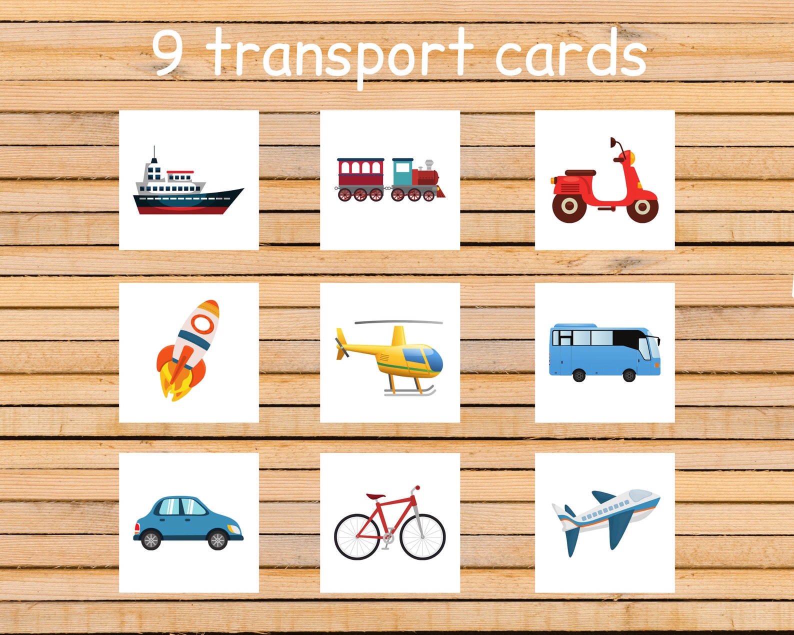 Memory Game Transport Kid Printable Activity digital | Etsy