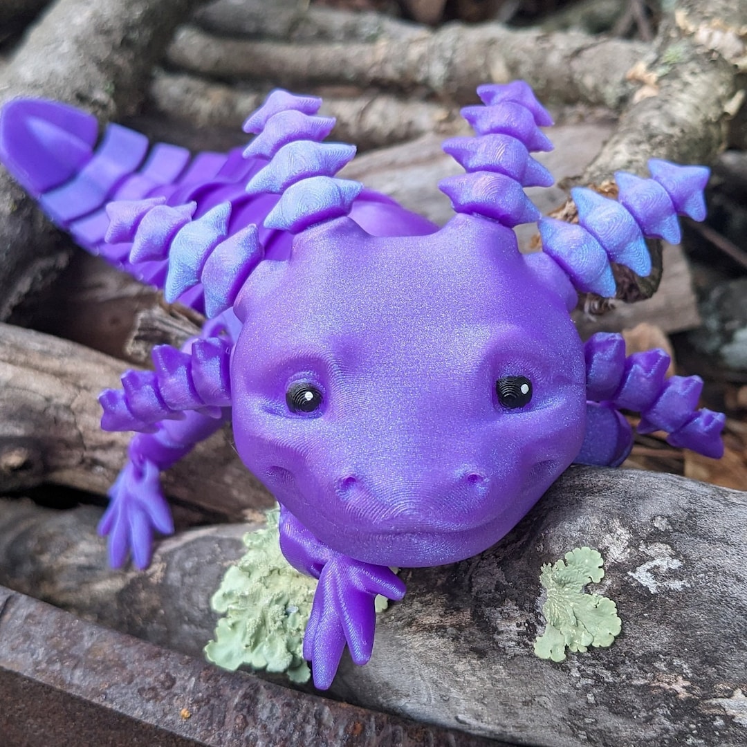 3D Printed Axolotl - Specialty Colors - Etsy
