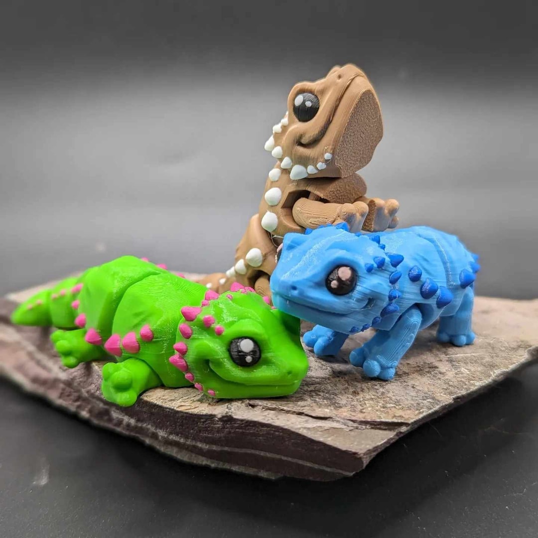 One 3D Printed Mini Bearded Dragon - Multicolor - Etsy