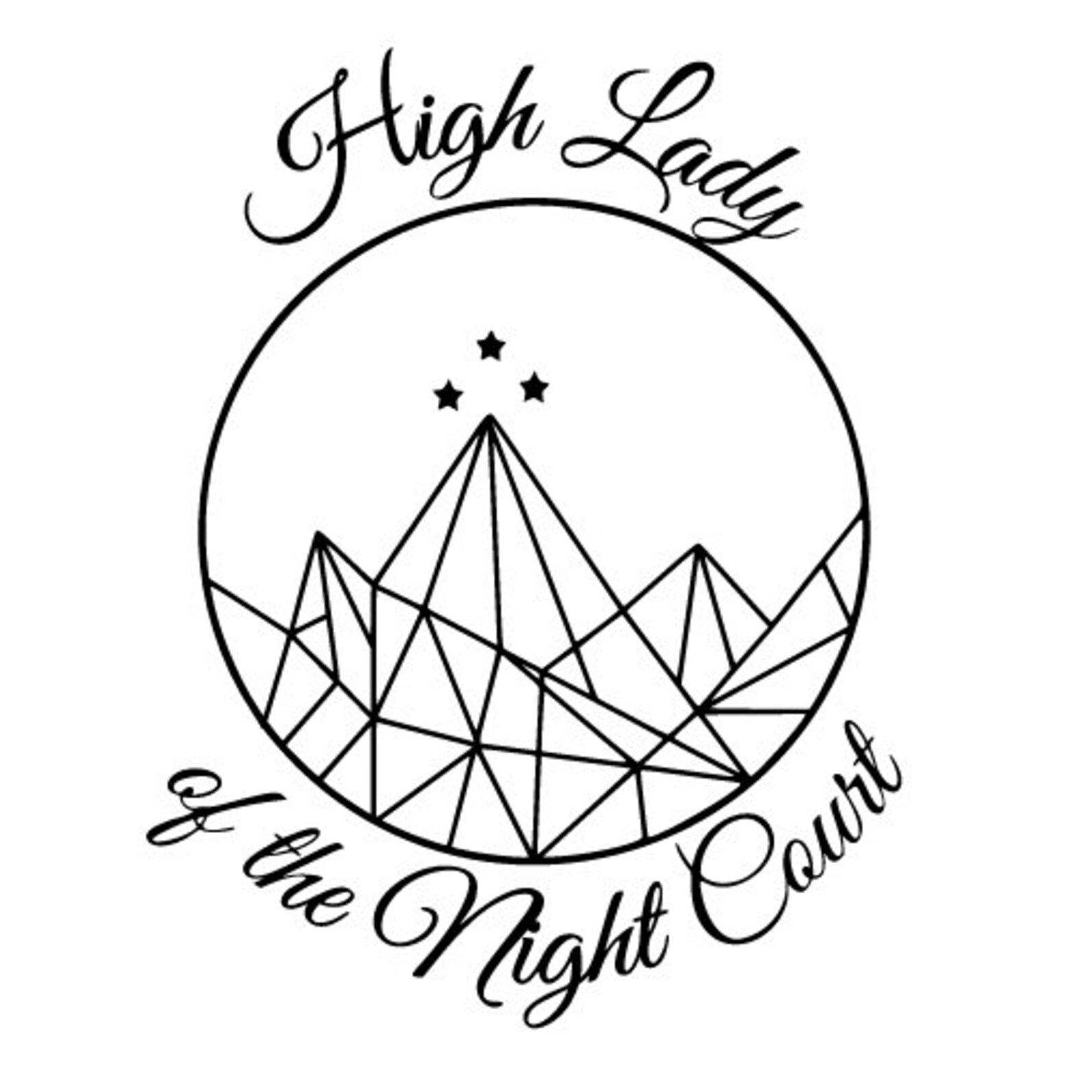 High Lady of the Night Court Sticker - Etsy