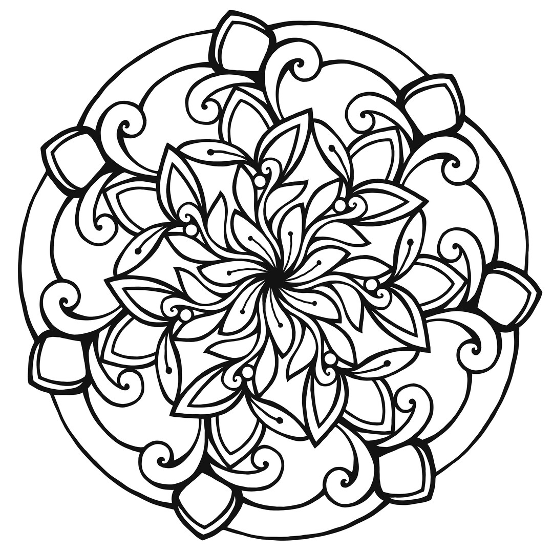 Printable Coloring Page | Radial - Etsy