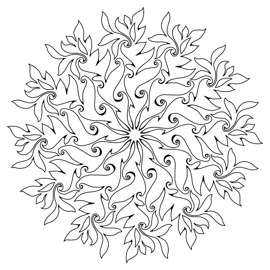 Printable Coloring Page | Radial - Etsy