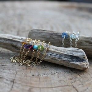 Chain Ring. Gemstone Ring. Stacking Ring. Gold Filled/ Rose Gold Filled ...