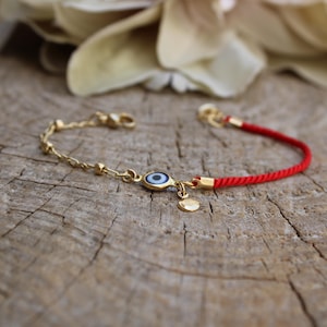 Red String Evil Eye Bracelet. Red String of Fate Bracelet. Evil Eye ...