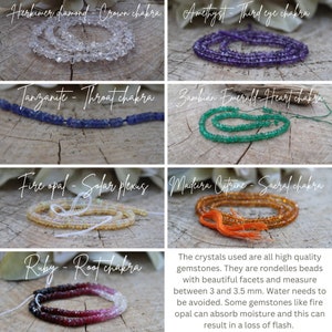 7 Chakra Bracelet. Real Stone 7 Chakra. Dainty 7 Chakra Bracelet ...