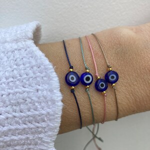 Evil Eye Bracelet. Evil Eye Cord Bracelet. Evil Eye String Bracelet ...