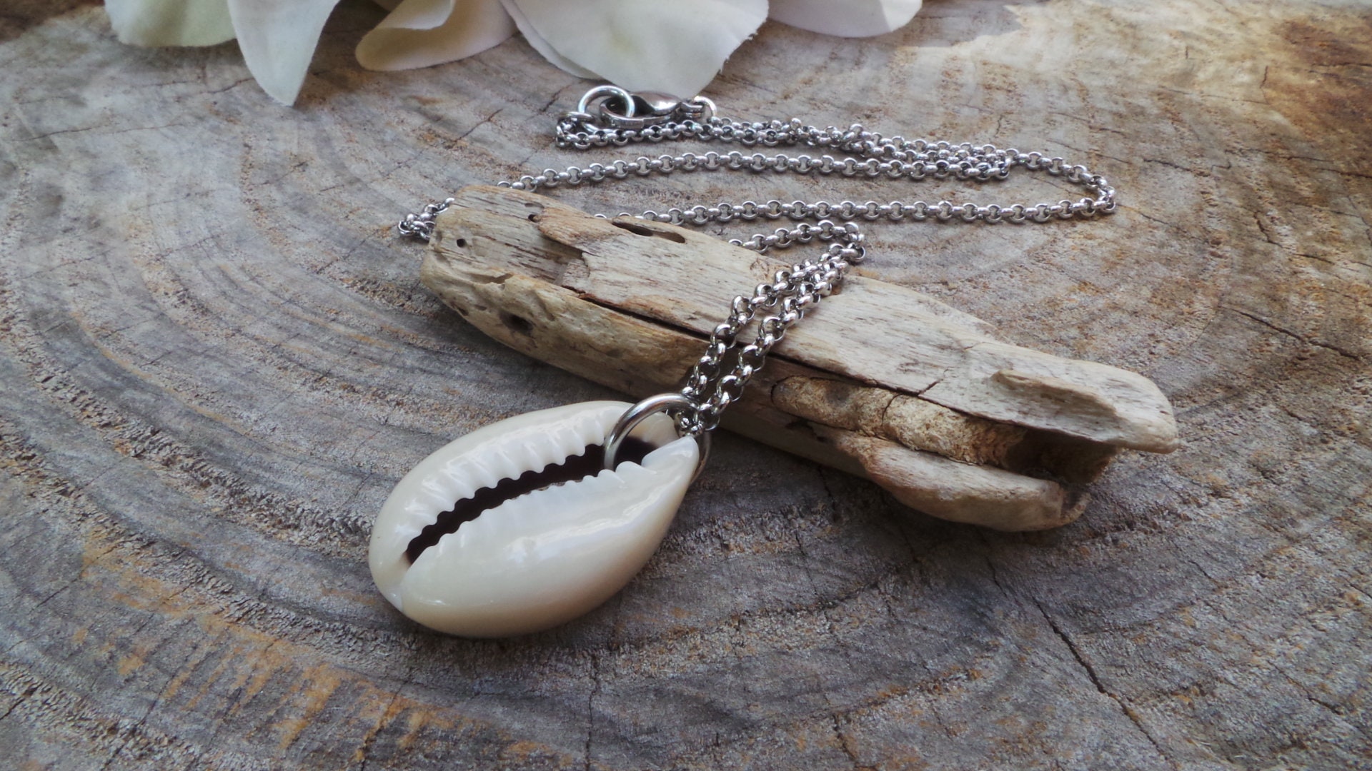 Mens Necklaceshell Necklace Mens Cowrie Necklace Mens Shell Necklace Surfer Necklace Beach