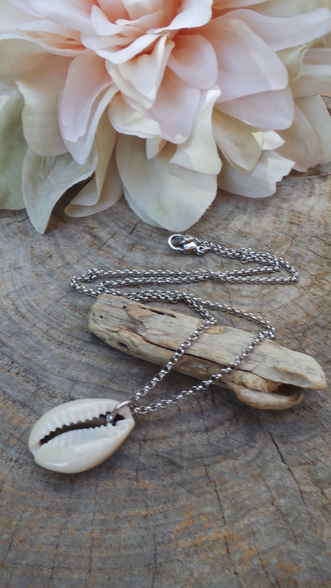 Mens Necklaceshell Necklace Mens Cowrie Necklace Mens Shell Necklace Surfer Necklace Beach