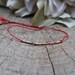 Silk Red String Bracelet. 24k Gold Vermeil Red String . Pure Silver Red ...