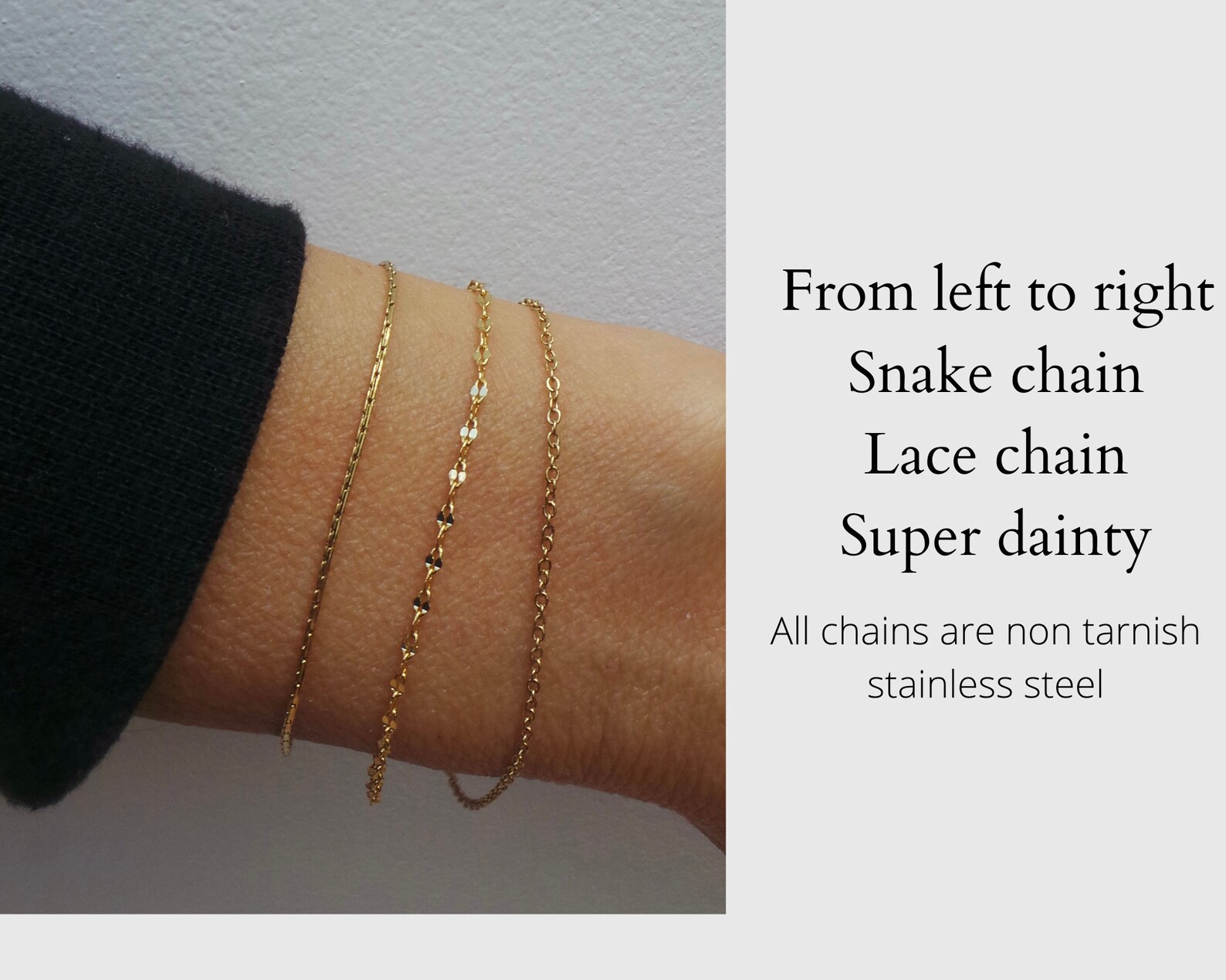 Minimalist Bracelet. Dainty Chain Bracelet. Gold Chain - Etsy